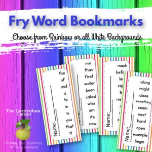 Fry Resource Collection - The Curriculum Corner 123