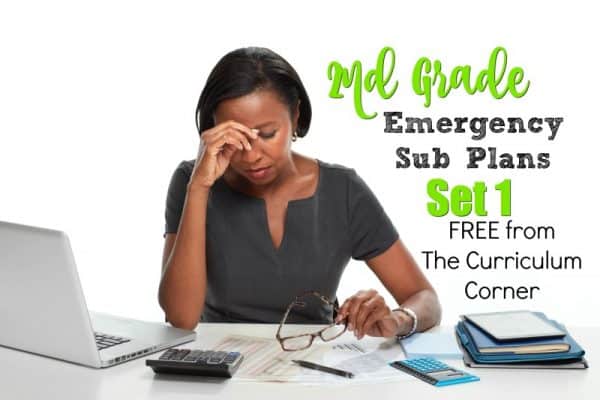 2nd Grade Emergency Sub Plans - The Curriculum Corner 123