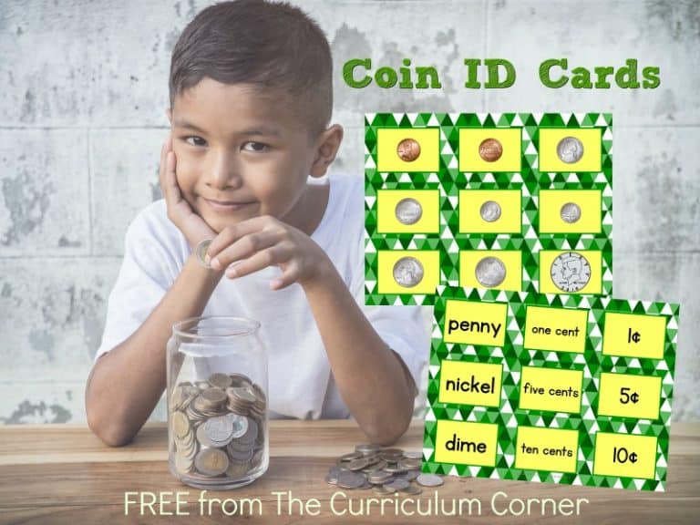 Coin ID Sorting Cards - The Curriculum Corner 123