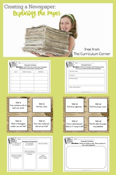 Newspapers: Part 1 Exploring the Paper - The Curriculum Corner 123