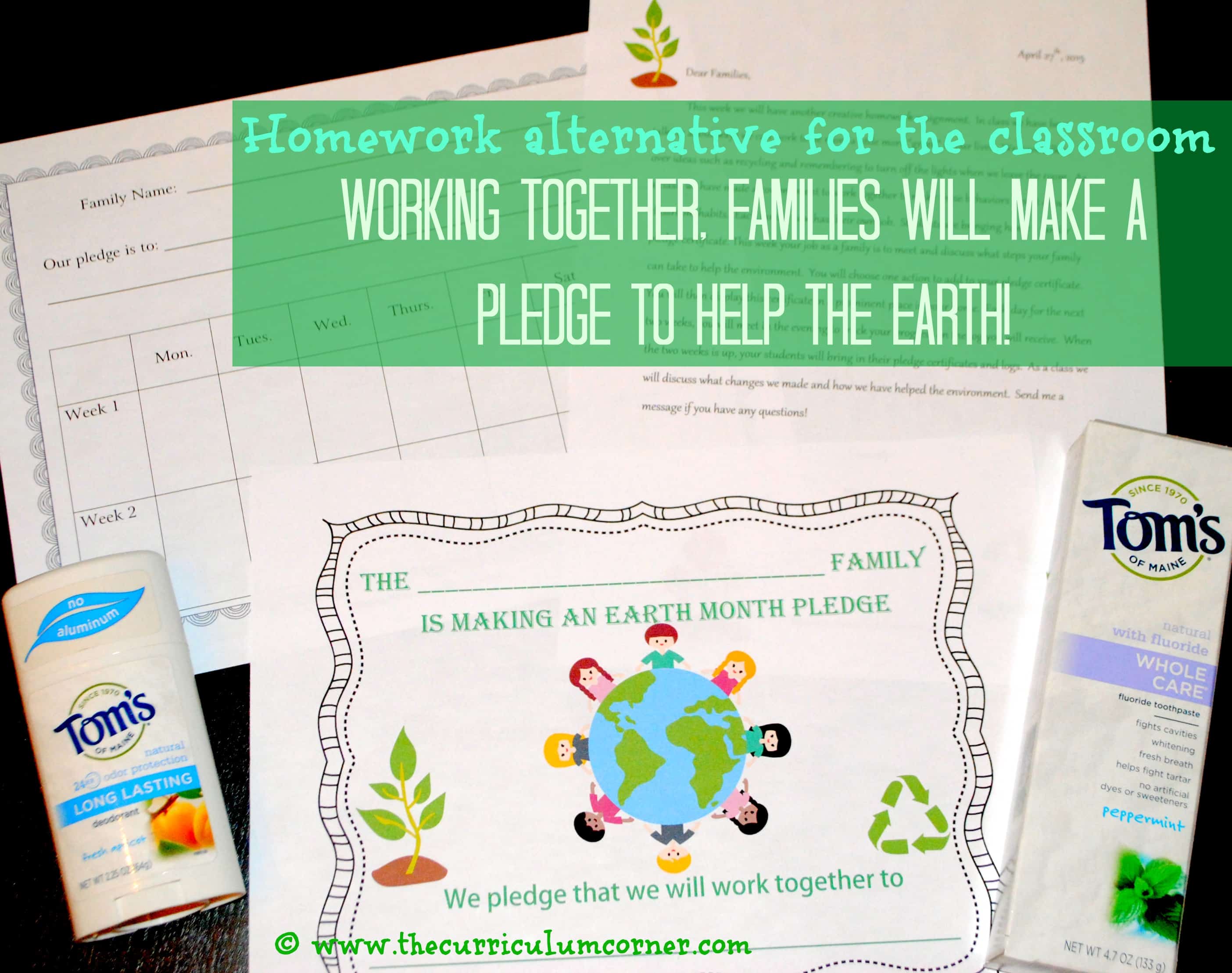 Earth Month Goal Setting for the Classroom: Have families take an Earth ...