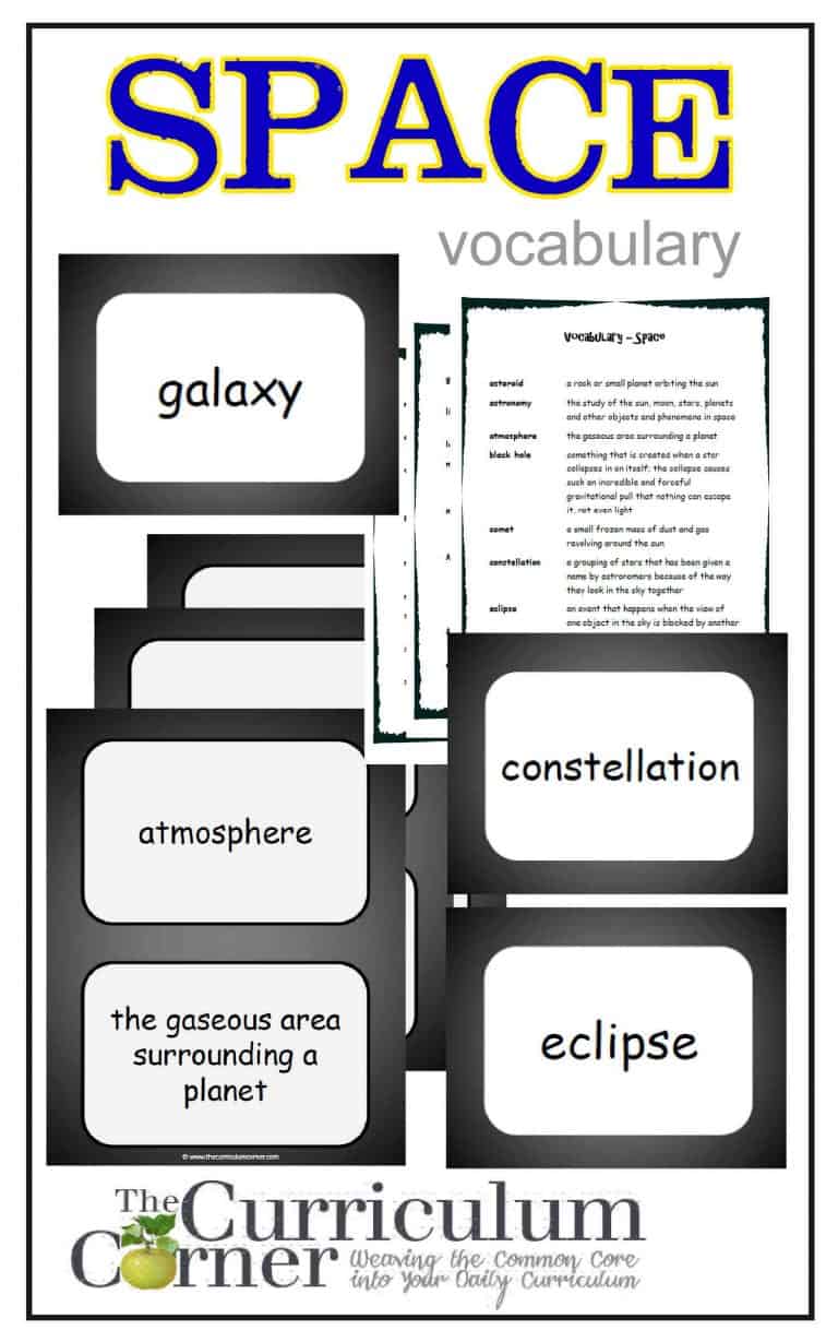 Weekly Themed Vocabulary Words & Activities - Set 8 (Space) - The ...