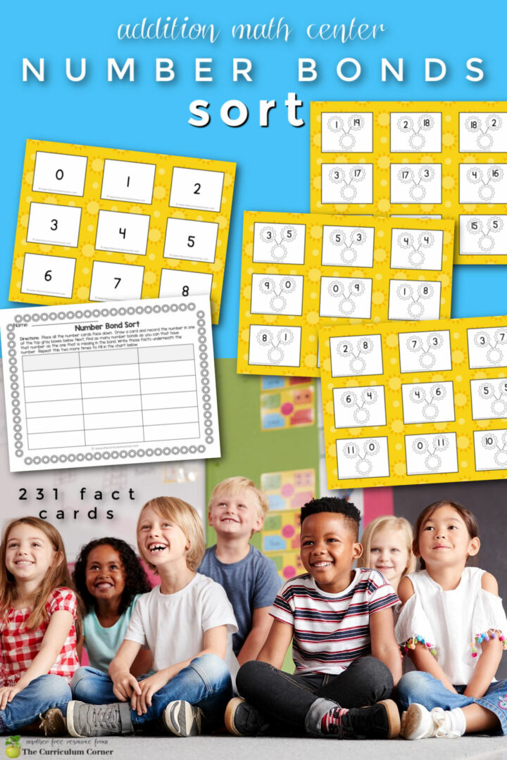 Number Bonds: Card Sort Activity - The Curriculum Corner 123