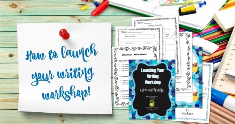Launching Your Writing Workshop - The Curriculum Corner 123