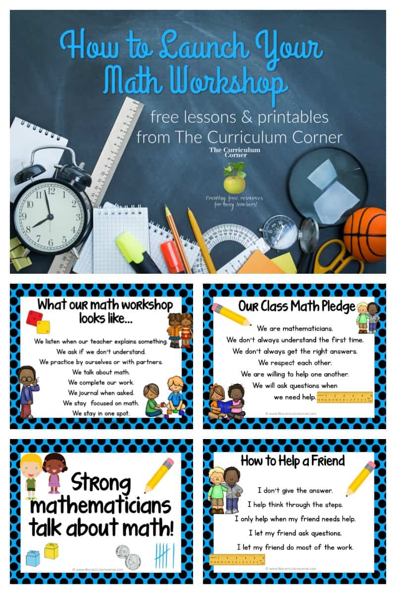 Launching Your Math Workshop - The Curriculum Corner 123