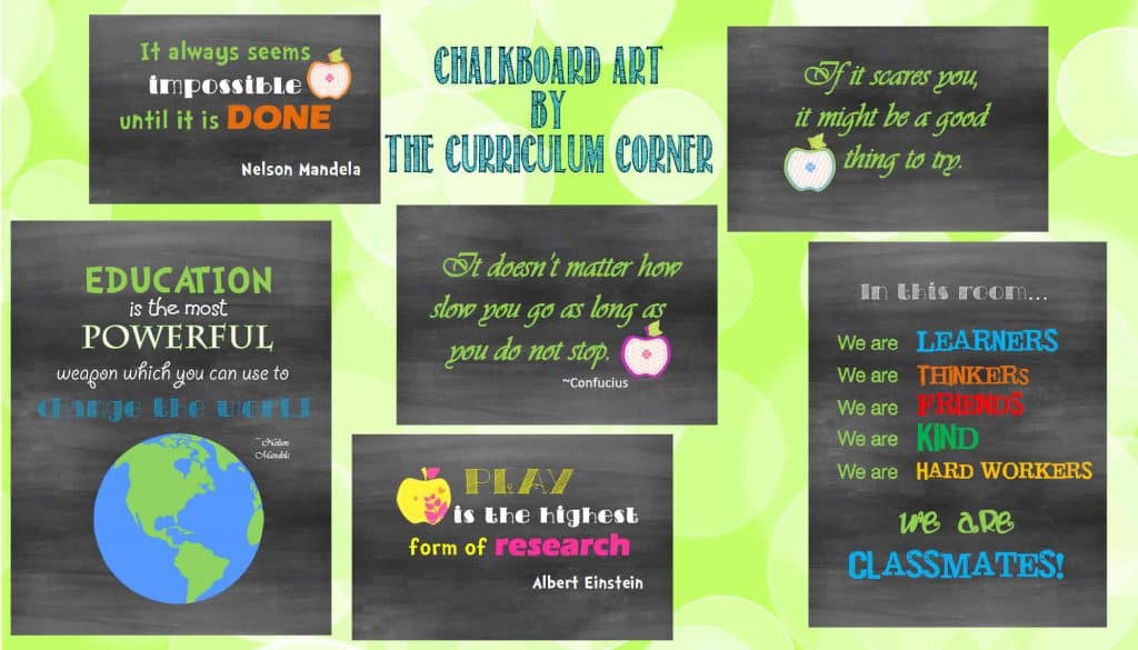 Chalkboard Subway Inspirational Quotes for Teachers | Treat Toppers for ...