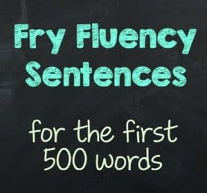 Fry Fluency Sentences FREE from The Curriculum Corner for the first 500 ...