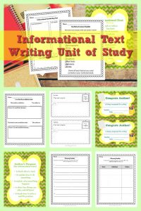 Informational Text Writing Unit of Study - The Curriculum Corner 123