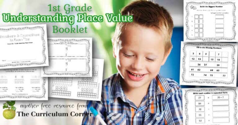 place value booklet 1st grade fb - The Curriculum Corner 123