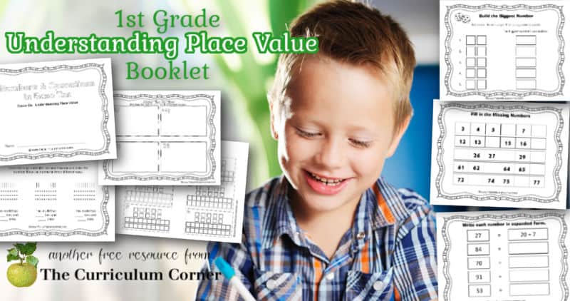 Understanding Place Value 1st Grade Booklet - The Curriculum Corner 123