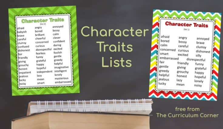 Character Traits Collection - The Curriculum Corner 123