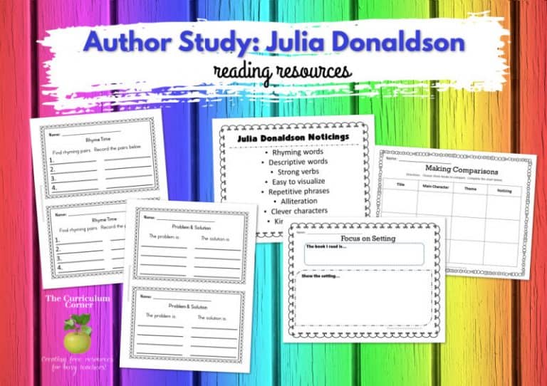 Author Study: Julia Donaldson (Language Focus) - The Curriculum Corner 123