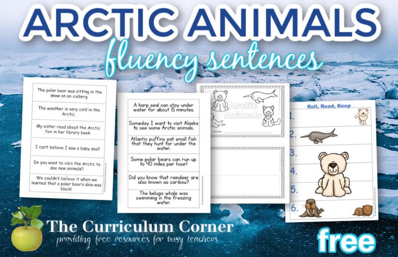 Arctic Animals Fluency Sentences - The Curriculum Corner 123