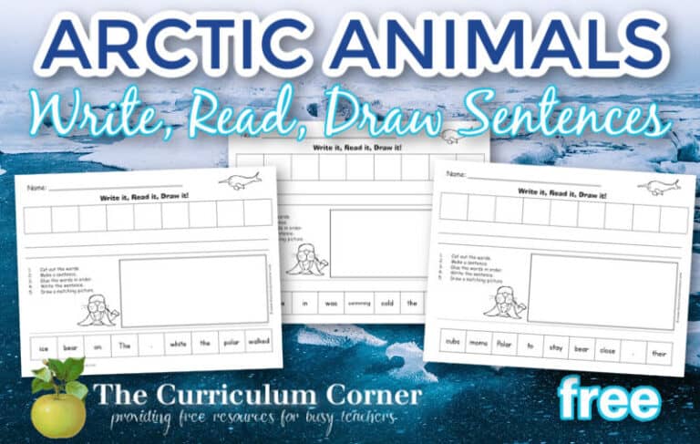 arctic animals read write 1 fb - The Curriculum Corner 123