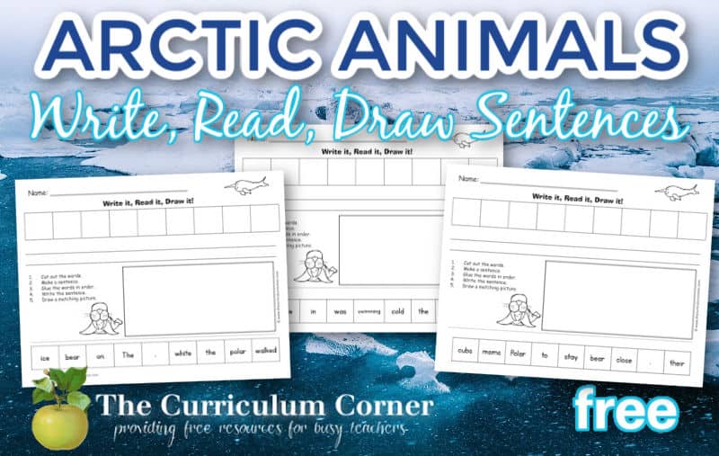 Arctic Animals Write It! Read It! Draw It! - The Curriculum Corner 123