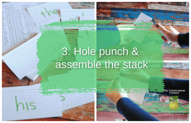 Creating Fry Word Stacks - The Curriculum Corner 123