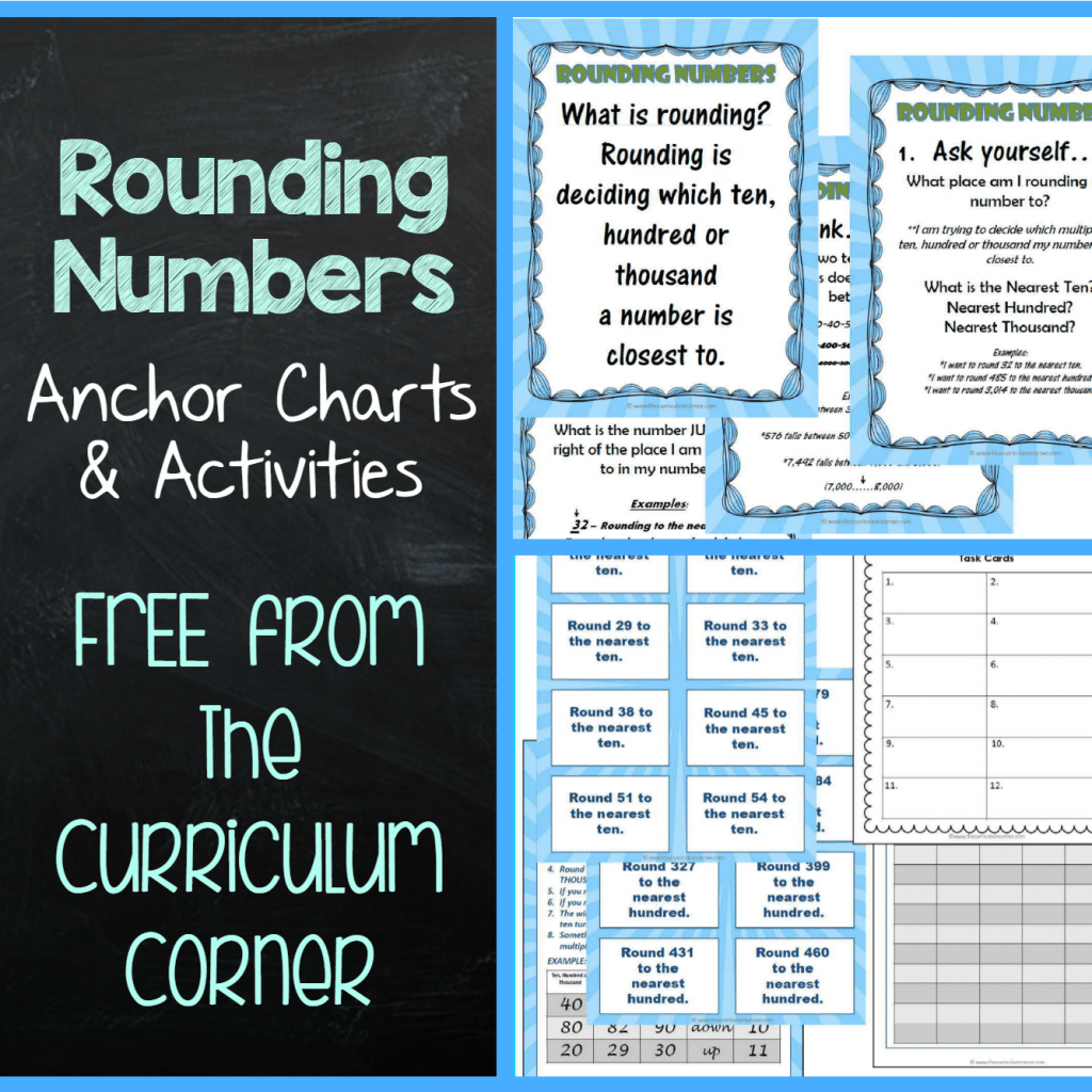 FREEBIE! Rounding Numbers Anchor Charts & Activities from The ...