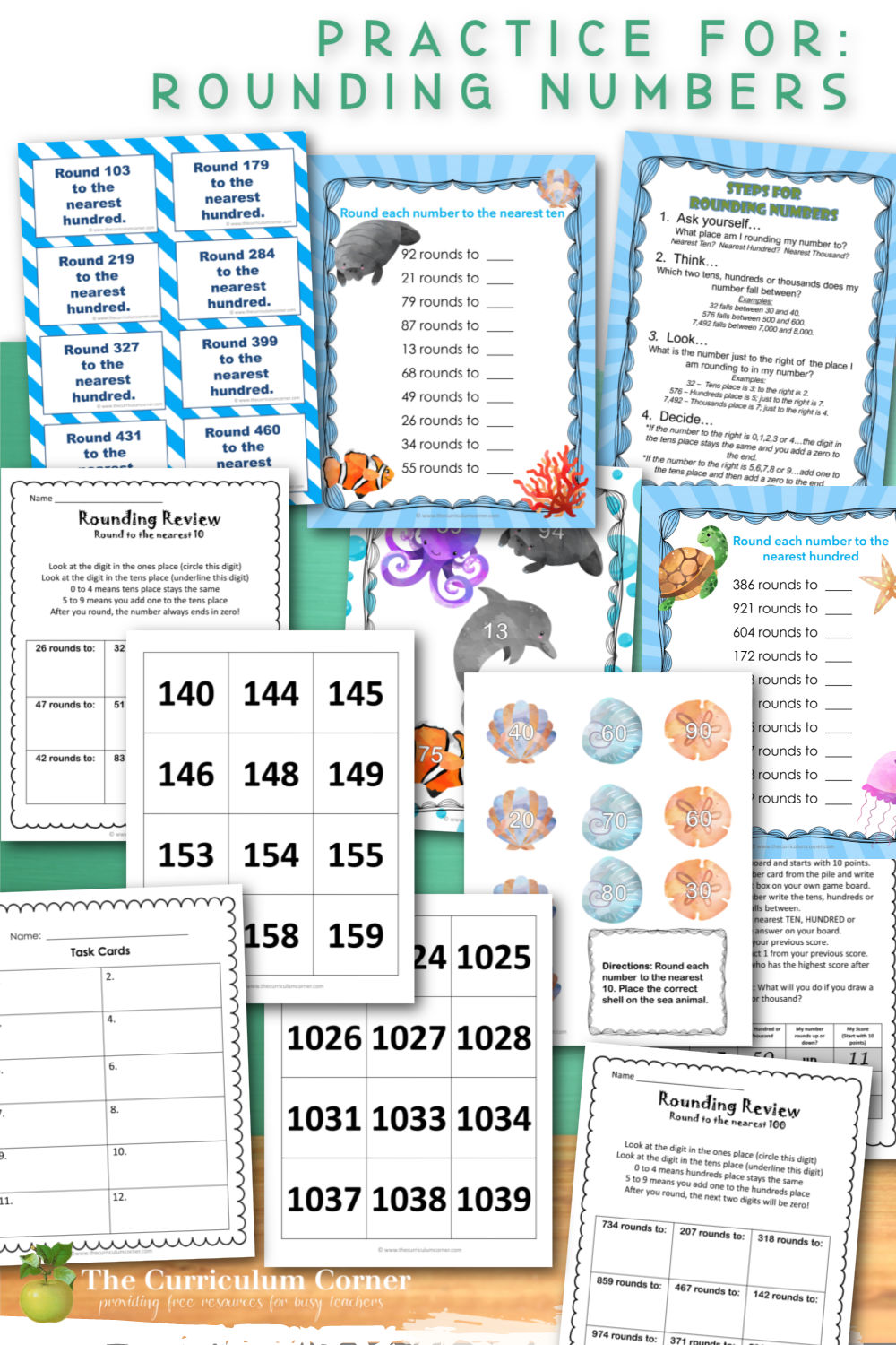 Rounding Anchor Charts & Activities - The Curriculum Corner 123