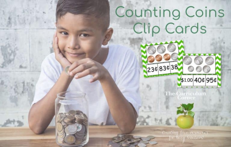 Counting Coins: Money Clip Cards - The Curriculum Corner 123