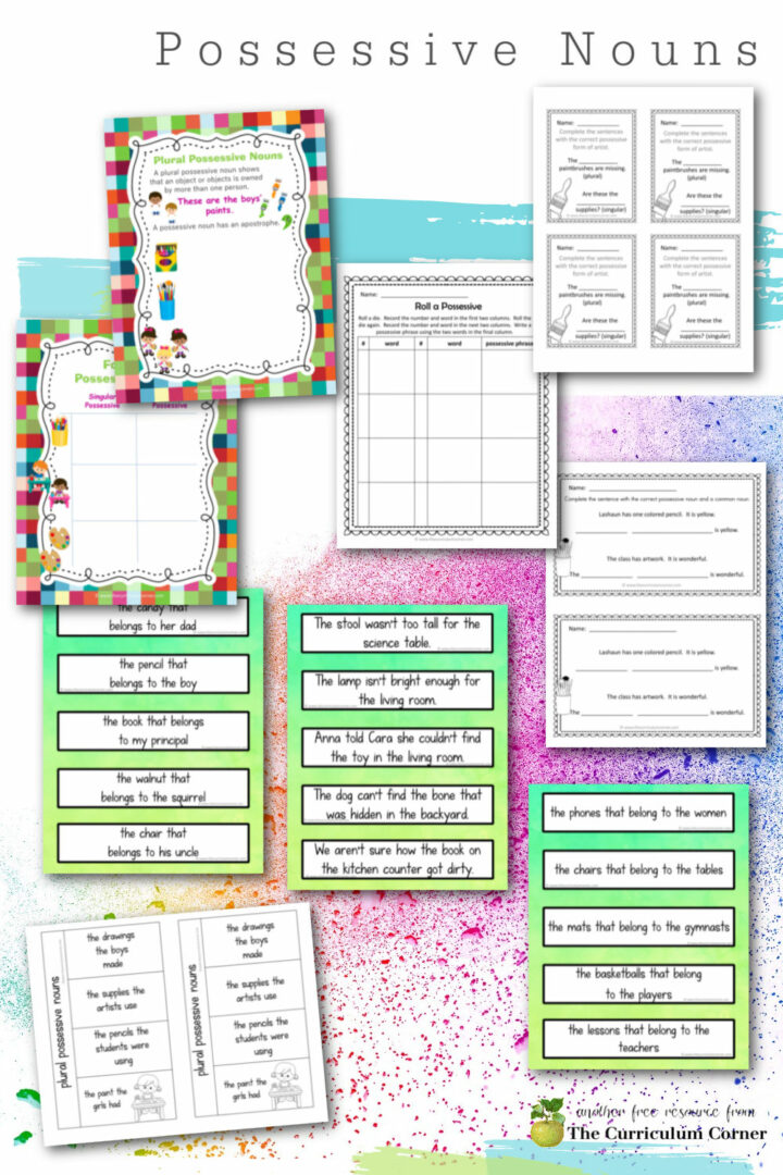 Focus on Possessive Nouns - The Curriculum Corner 123