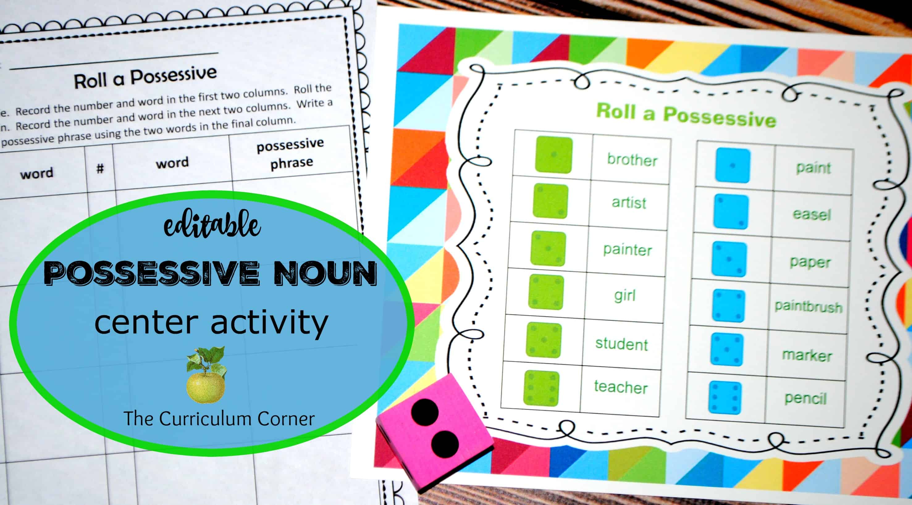 Focus on Possessive Nouns - The Curriculum Corner 123