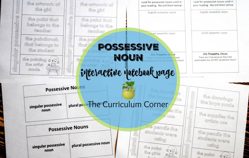 Possessive Noun Collection FREE from The Curriculum Corner: Mini ...