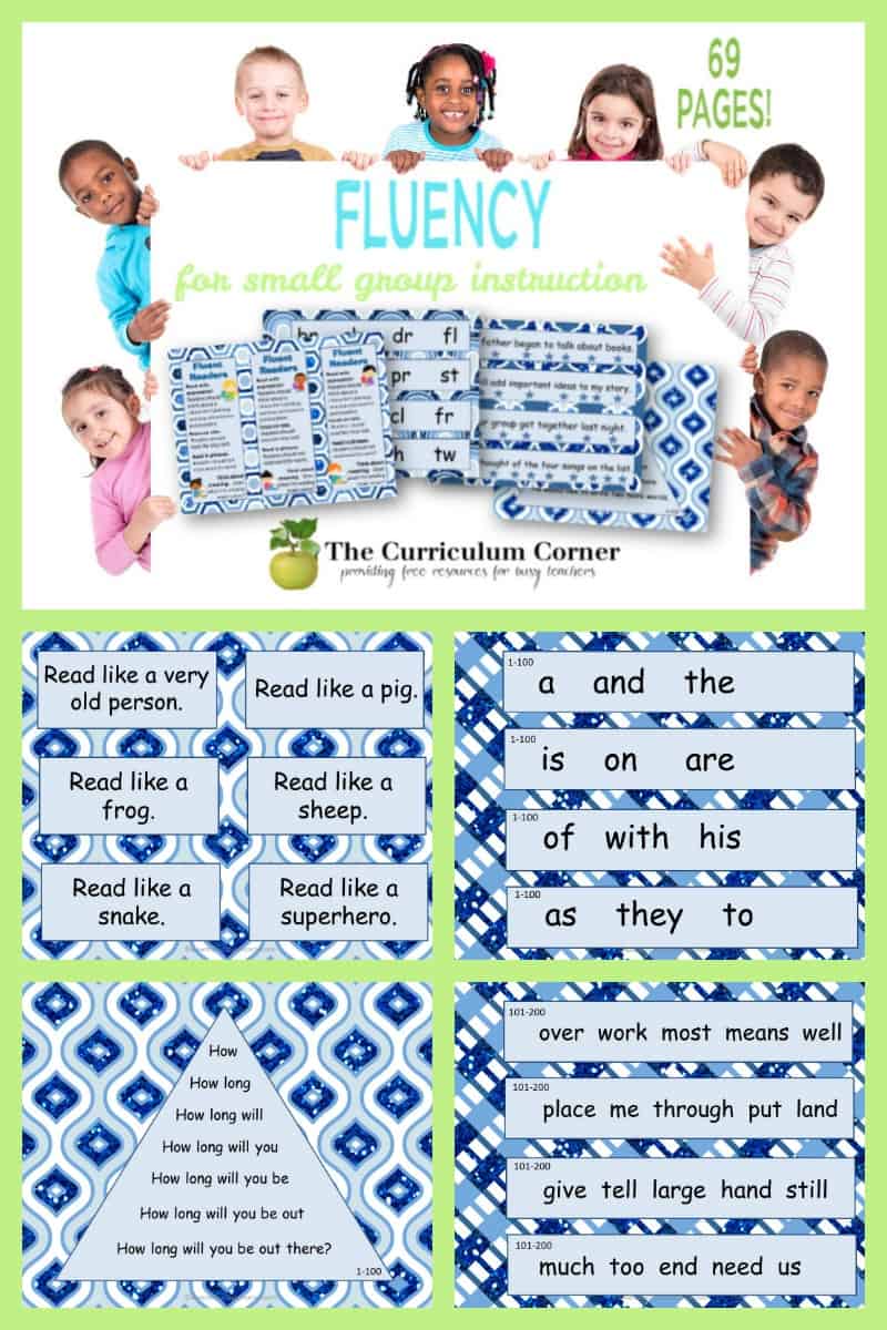 Fluency for Small Groups - The Curriculum Corner 123