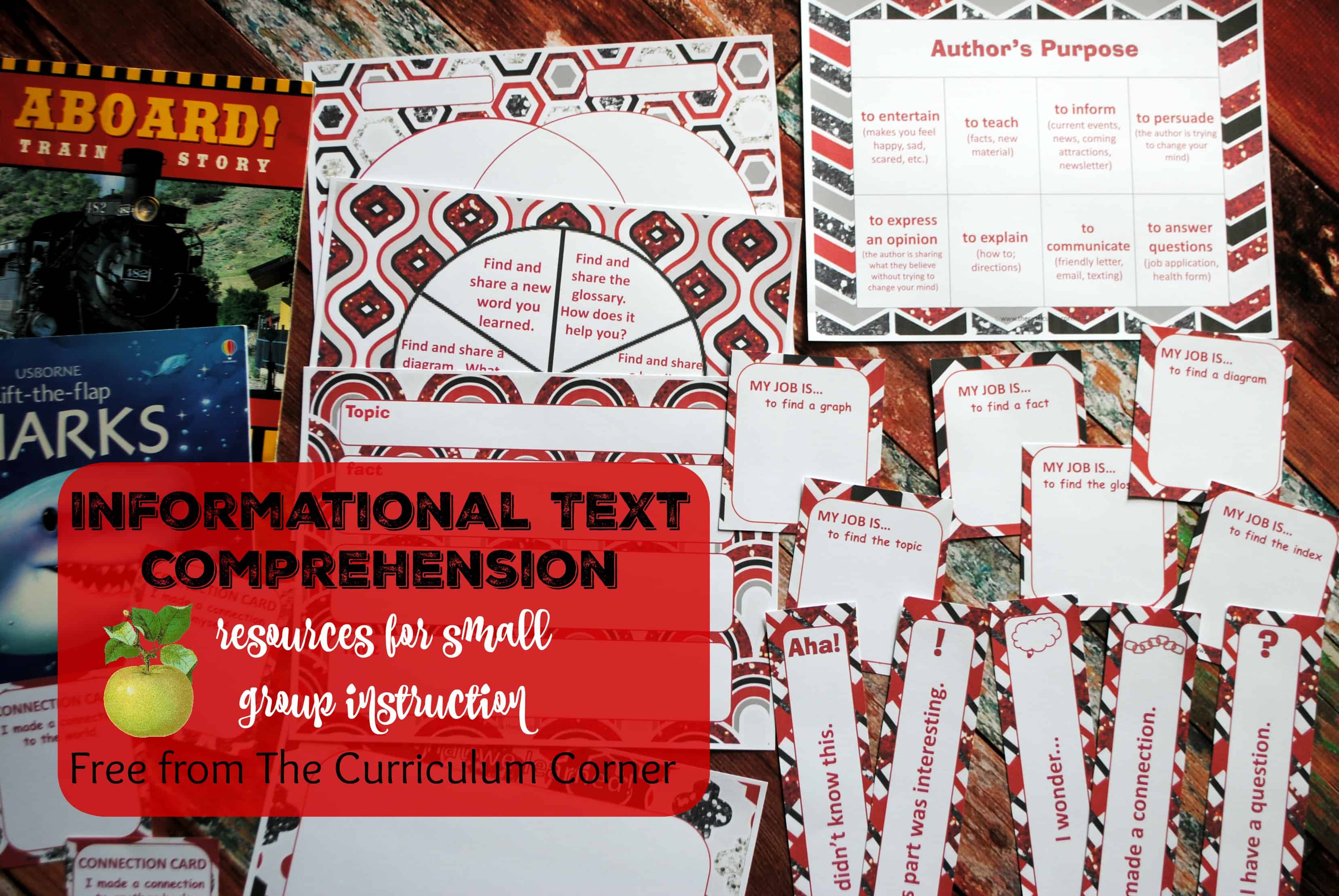 Informational Text Comprehension Activities for Small Group Instruction ...