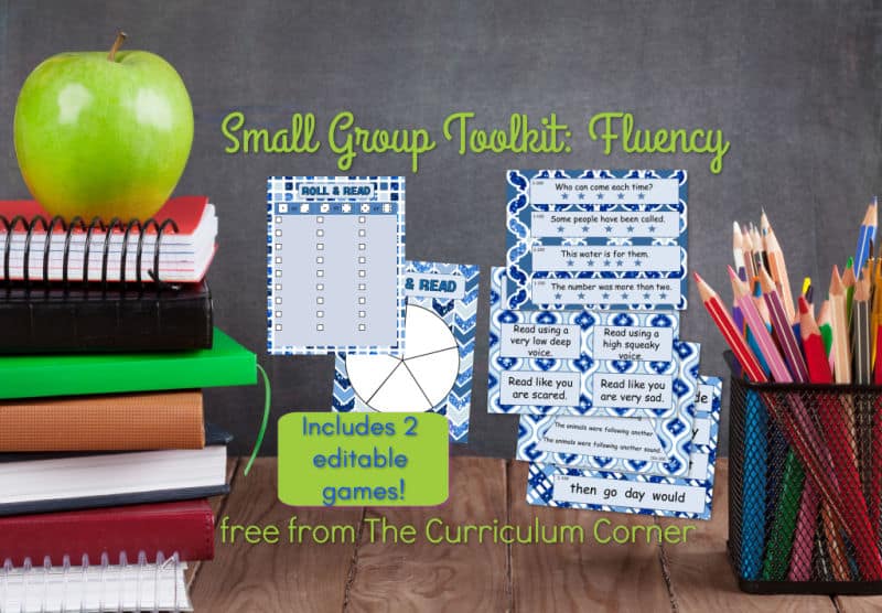 small group fluency - The Curriculum Corner 123