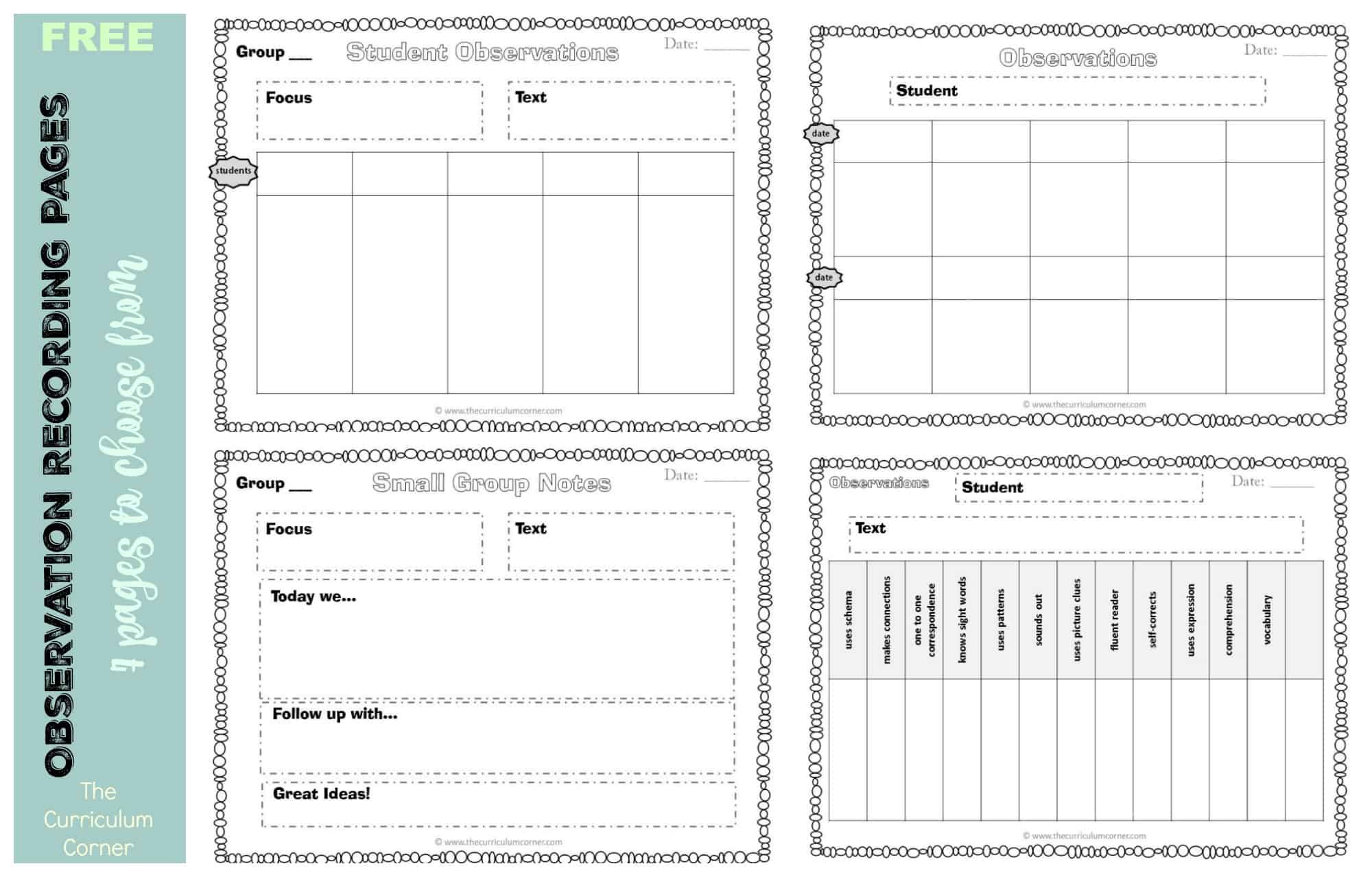 FREE Complete Small Group Toolkit from The Curriculum Corner ...