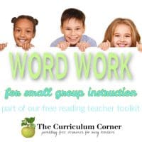 Small Group Instruction Archives - The Curriculum Corner 123