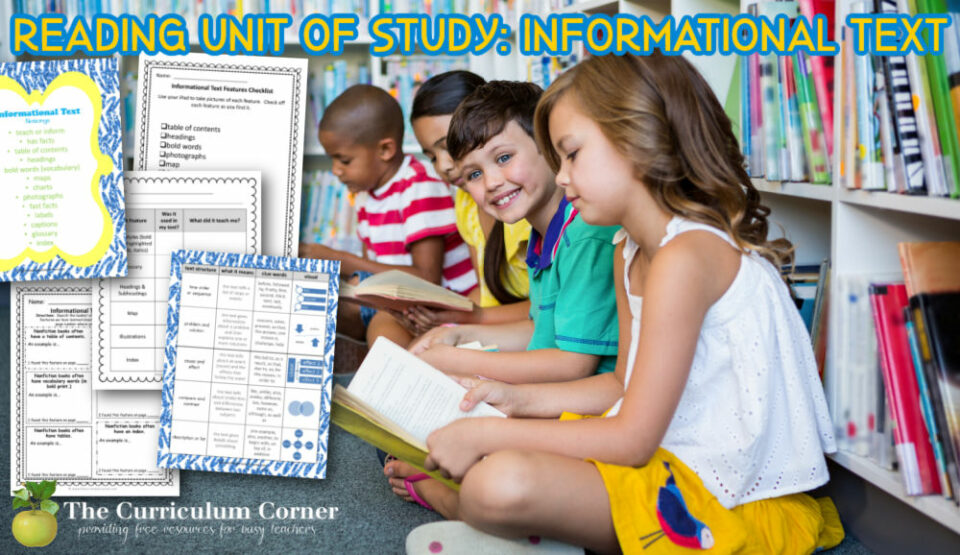 informational text reading fb - The Curriculum Corner 123