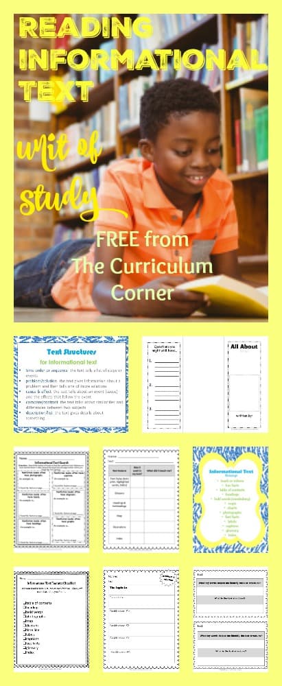 Informational Text Reading Unit of Study FREE from The Curriculum ...
