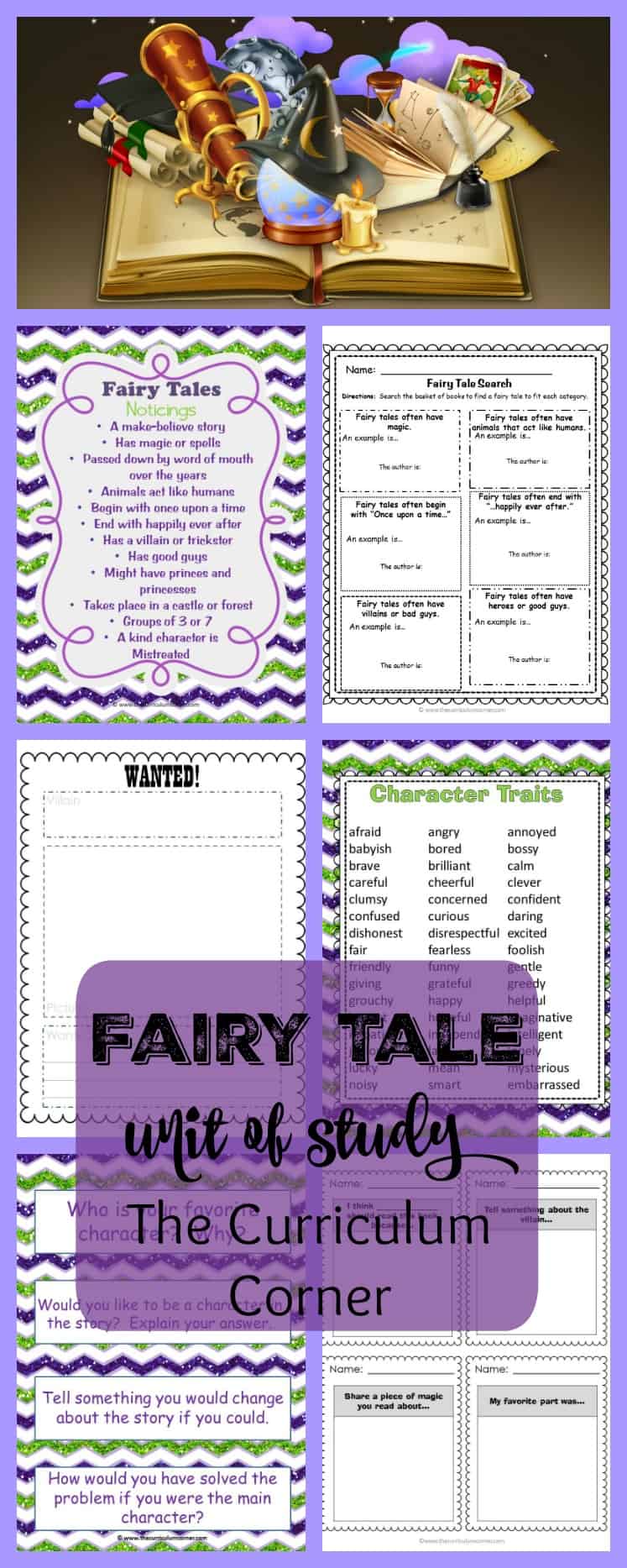 Fairy Tale Reading Unit of Study FREE from The Curriculum Corner ...