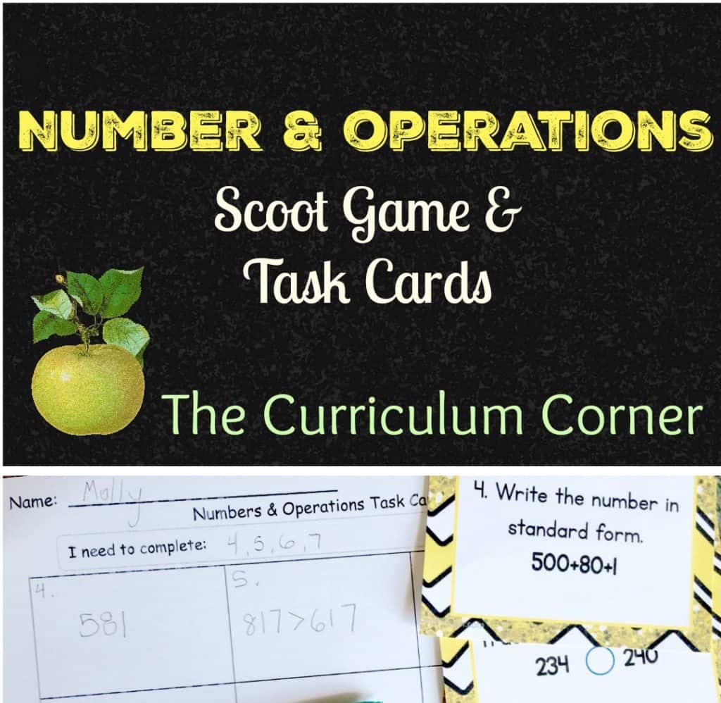 Numbers & Operations Scoot Game & Task Cards FREE from The Curriculum ...
