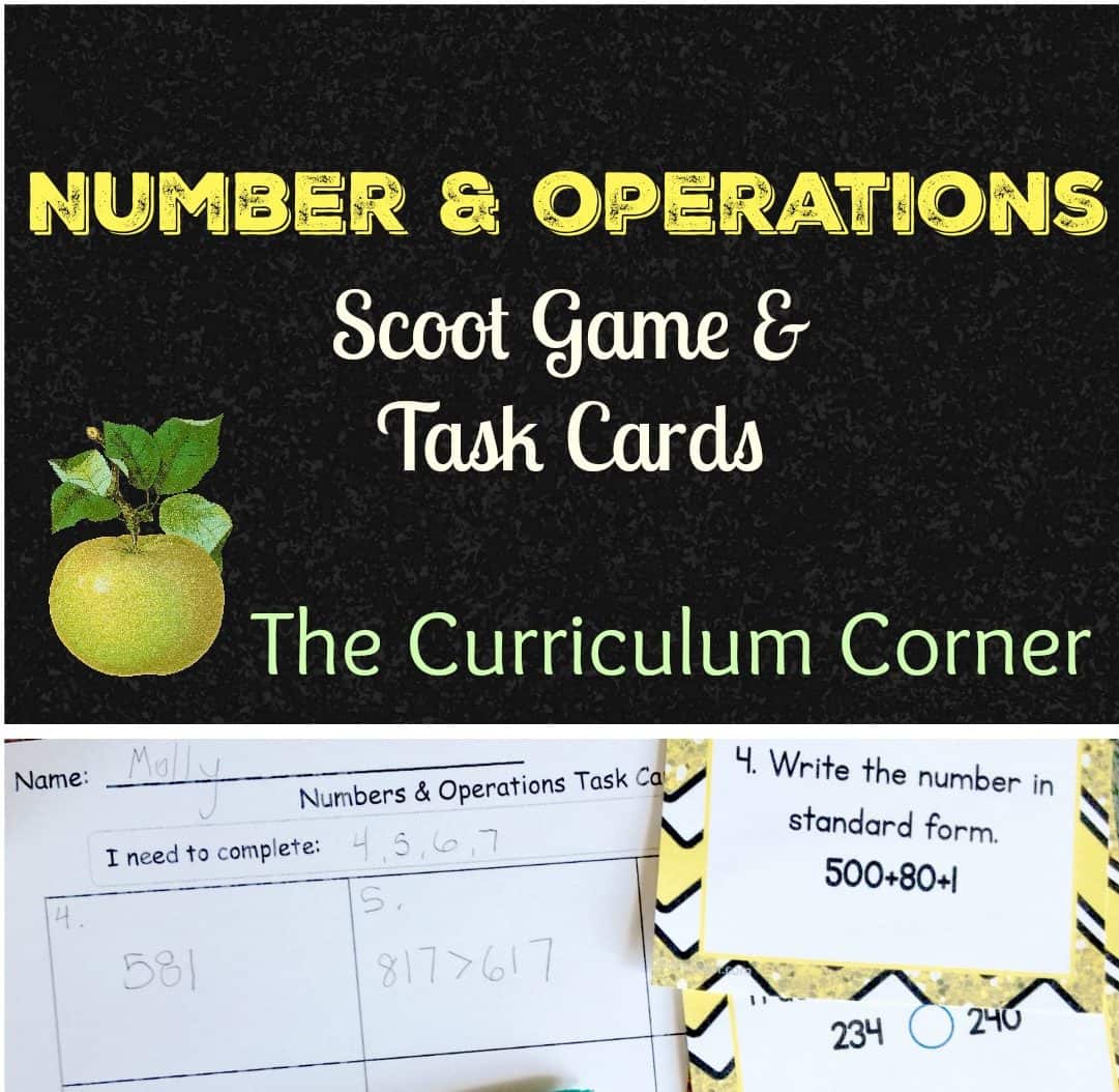 Numbers & Operations Scoot Game & Task Cards FREE from The Curriculum ...