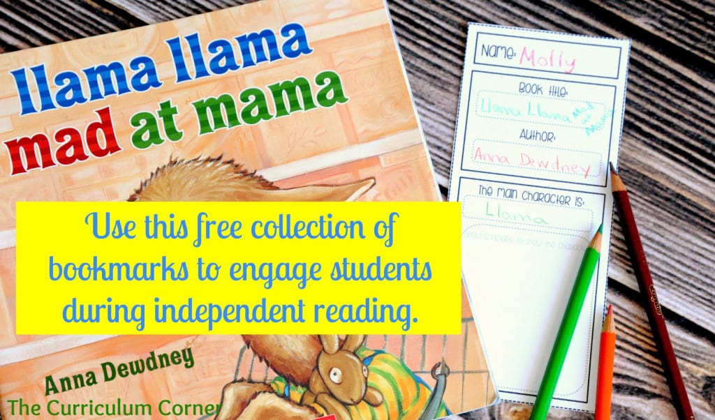 Freebie Editable Bookmarks for Independent Reading free from The ...