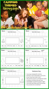 Camping Fun Read, Write and Draw It! - The Curriculum Corner 123