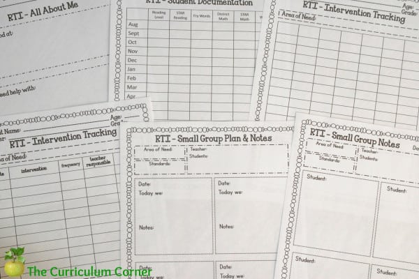 Editable Student Data Tracking - The Curriculum Corner 123