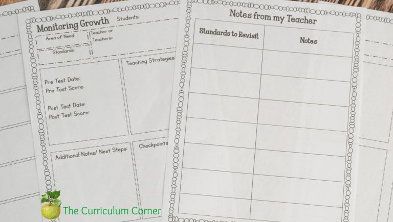 Editable Student Data Tracking - The Curriculum Corner 123