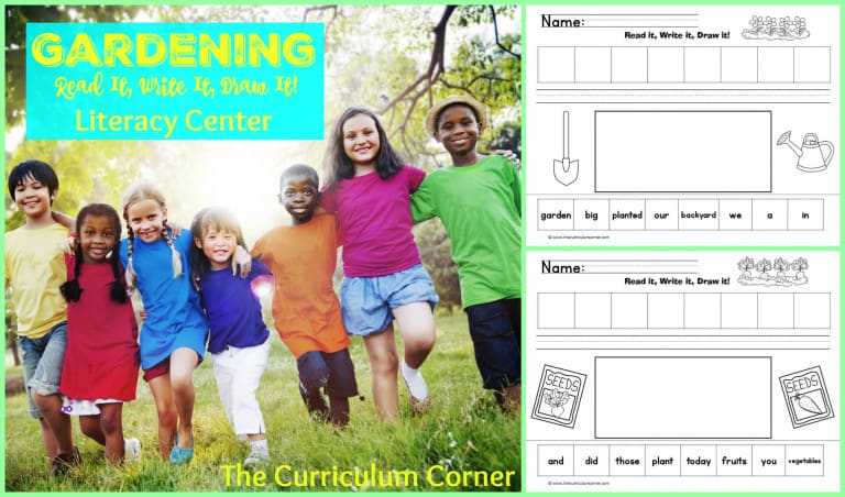 Gardening Read, Write and Draw It! - The Curriculum Corner 123
