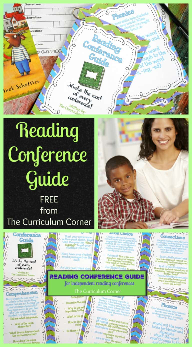 Reading Conference Guide - The Curriculum Corner 123