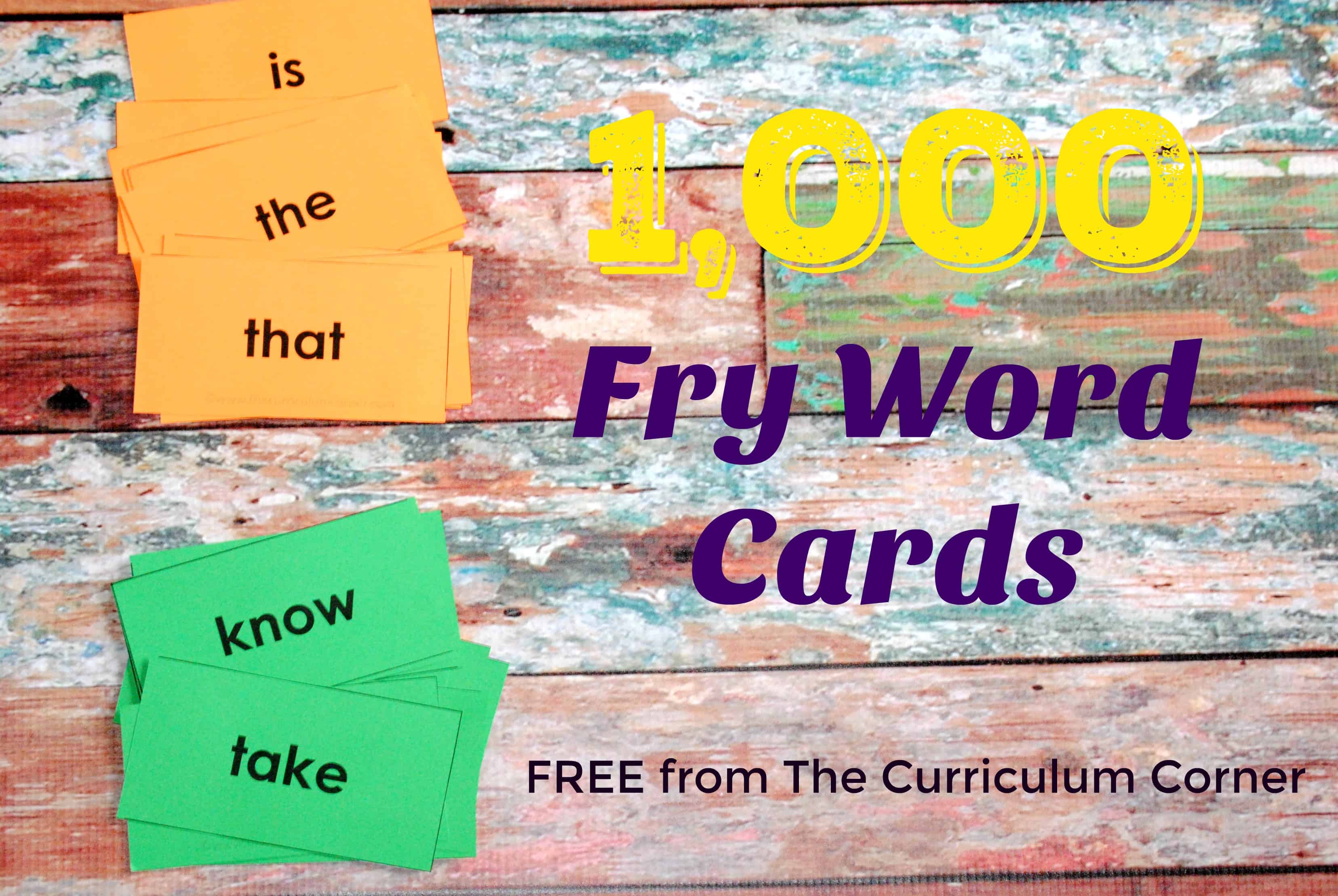 Fry Word Cards & Activity Boards - The Curriculum Corner 123