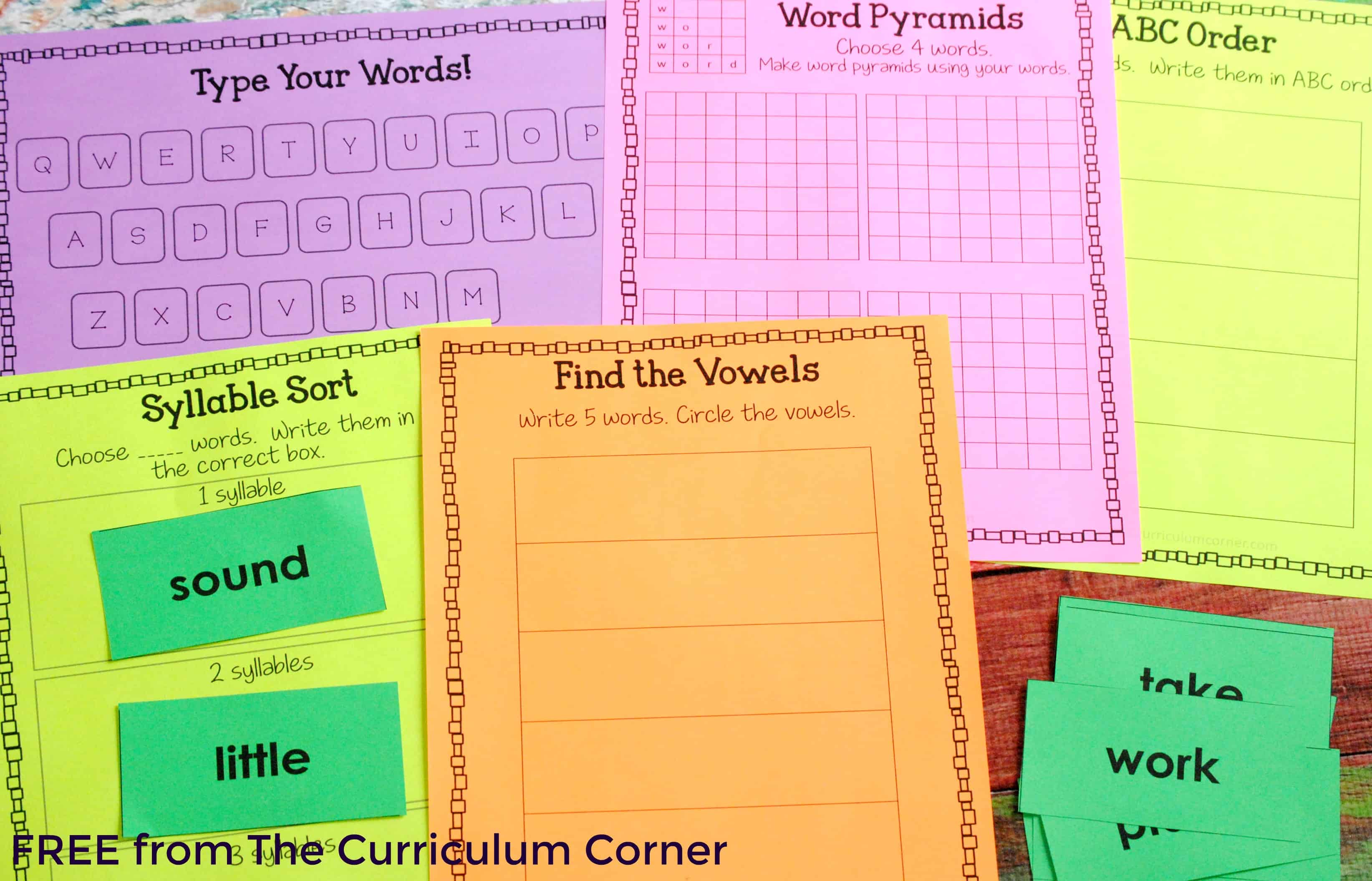 Fry Word Cards & Activity Boards - The Curriculum Corner 123