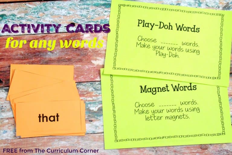Fry Word Cards & Activity Boards - The Curriculum Corner 123