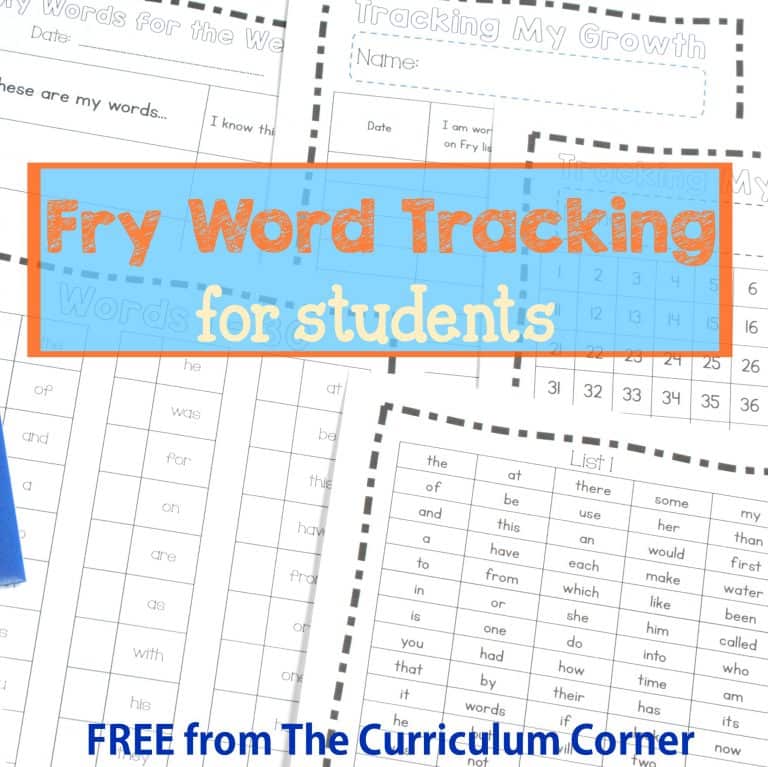 Fry Resource Collection - The Curriculum Corner 123
