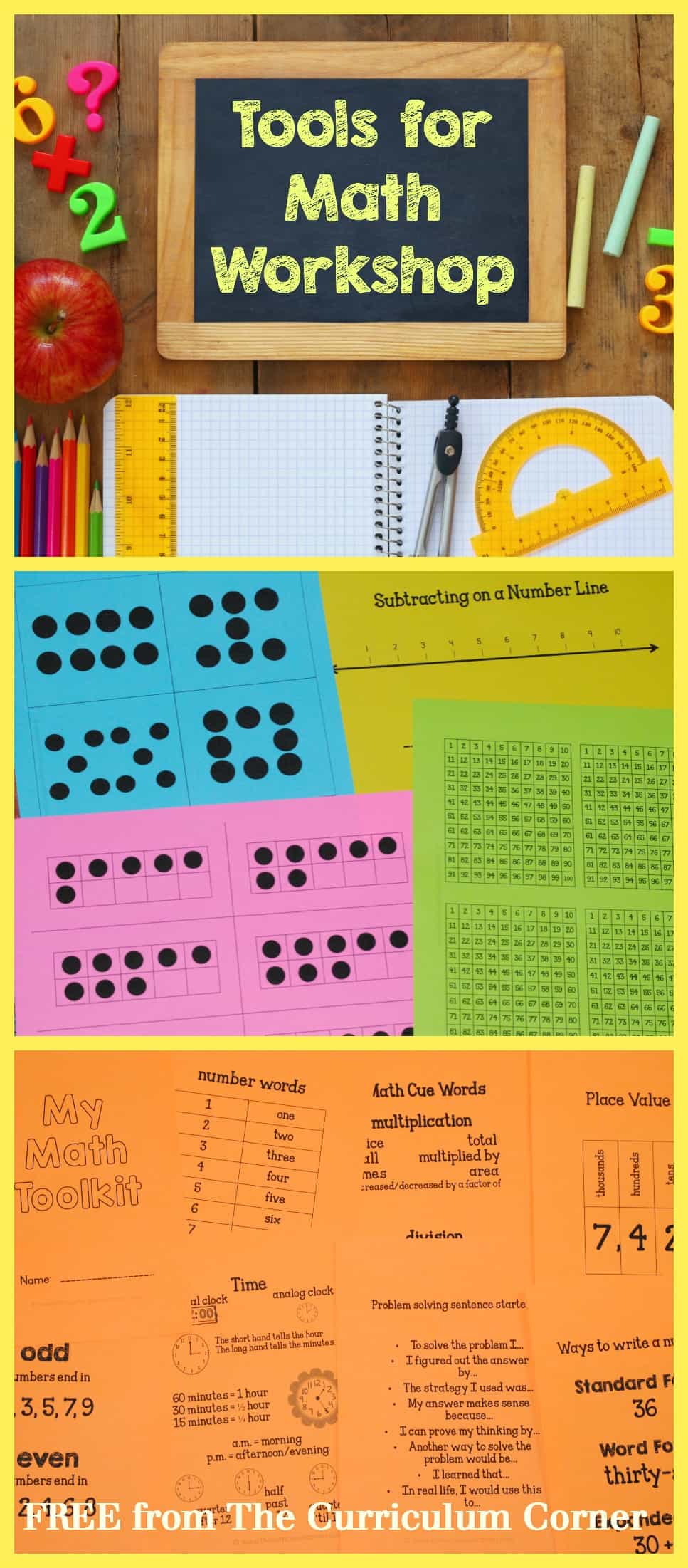 FREEBIE tools for your math workshop from The Curriculum Corner - The ...