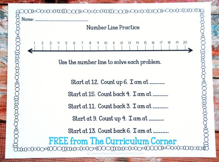 Number Sense: Numbers, Counting & Ordering - The Curriculum Corner 123