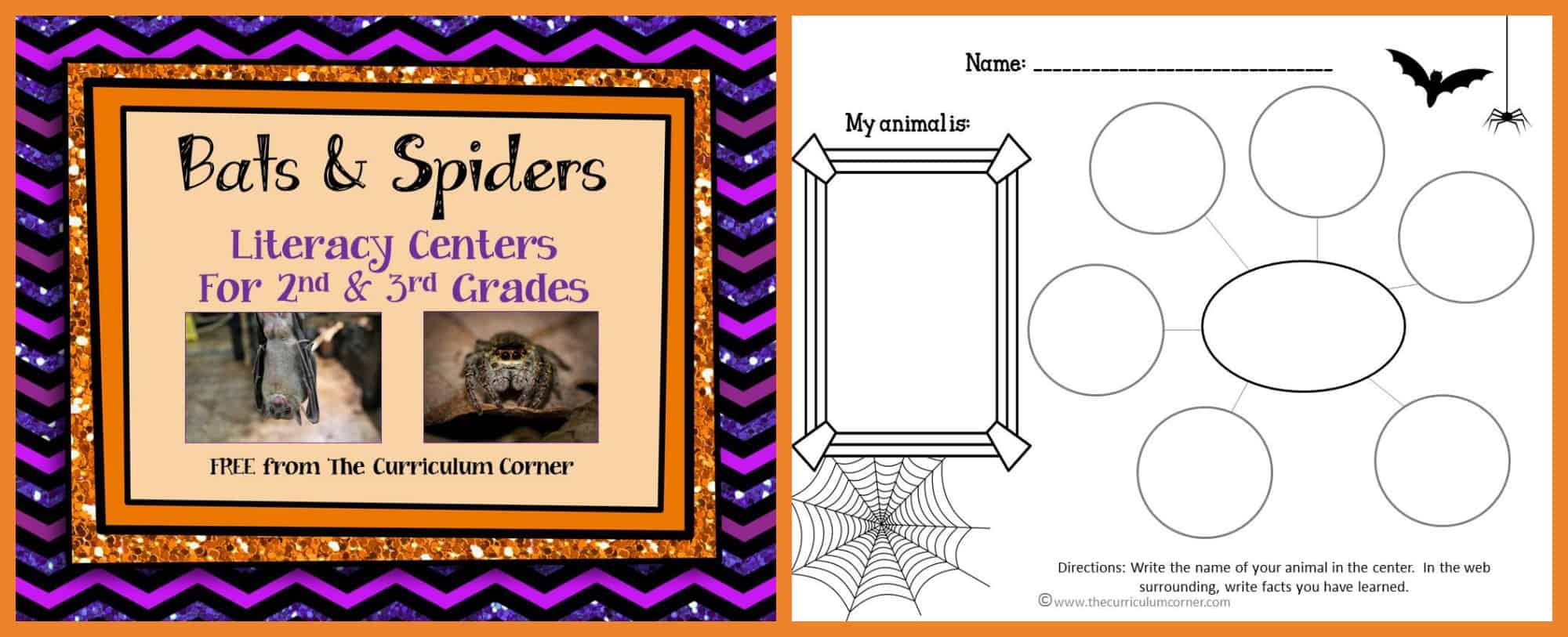 Bats & Spiders (Literacy Centers) - The Curriculum Corner 123