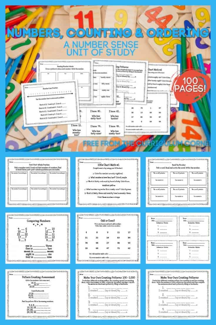 Number Sense: Numbers, Counting & Ordering - The Curriculum Corner 123
